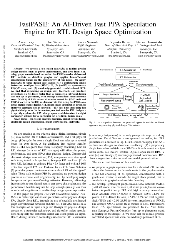 (PDF) FastPASE: An AI-Driven Fast PPA Speculation Engine for RTL Design ...