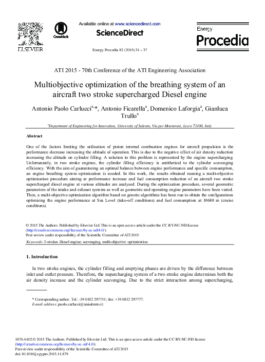 (PDF) Multiobjective Optimization of the Breathing System of an ...