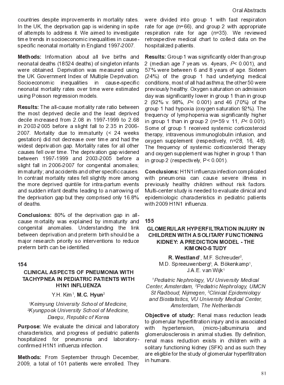 (PDF) 155 Glomerular Hyperfiltration Injury in Children with a Solitary ...