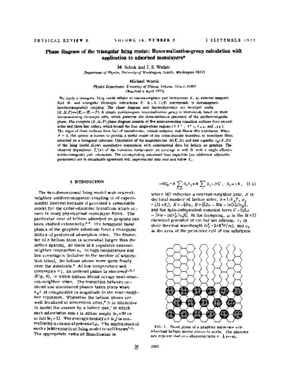 (PDF) Phase diagram of the triangular Ising model: Renormalization ...