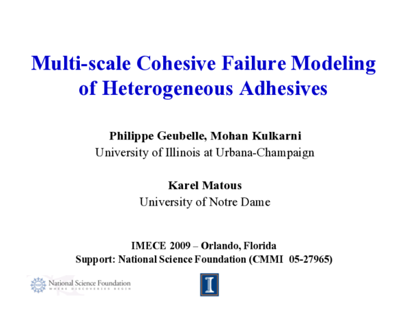 (PDF) Multiscale cohesive failure modeling of heterogeneous adhesives