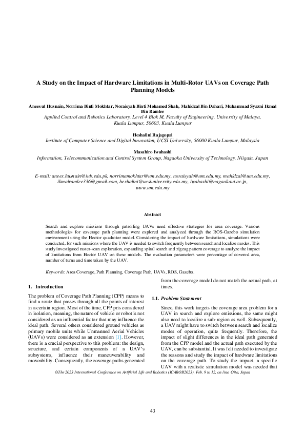 (PDF) A Study on the Impact of Hardware Limitations in Multi-Rotor UAVs ...