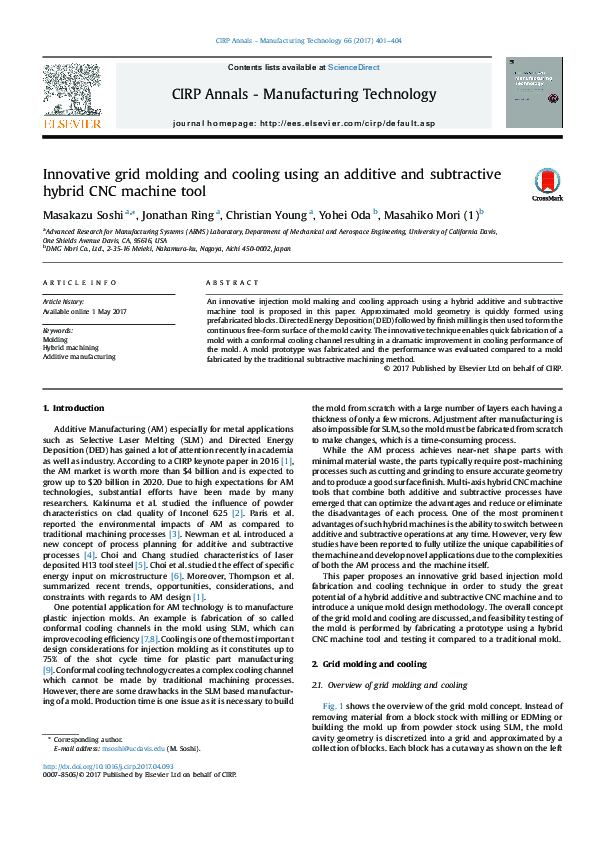 (PDF) Innovative grid molding and cooling using an additive and ...