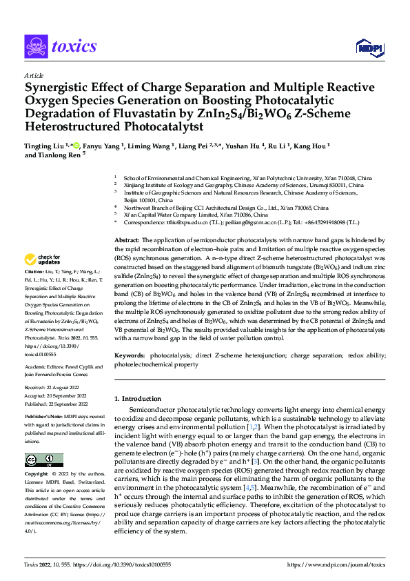 (PDF) Synergistic Effect of Charge Separation and Multiple Reactive ...