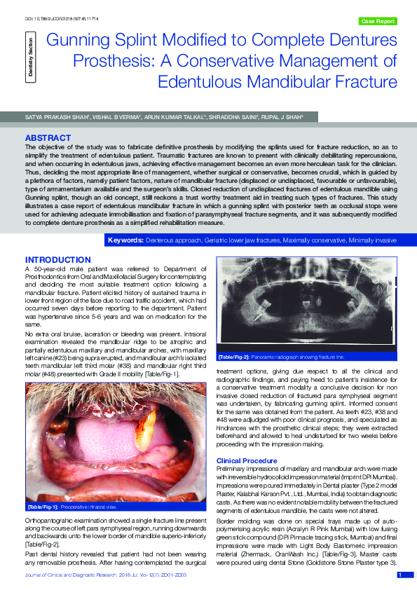 (PDF) Gunning Splint Modified to Complete Dentures Prosthesis: A ...