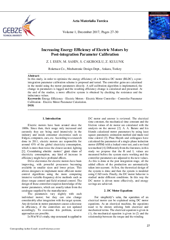 Pdf Parameter Estimation For Single Phase Induction Motors Using Test Measurement Data