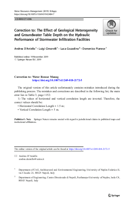 (PDF) The Effect of Geological Heterogeneity and Groundwater Table ...