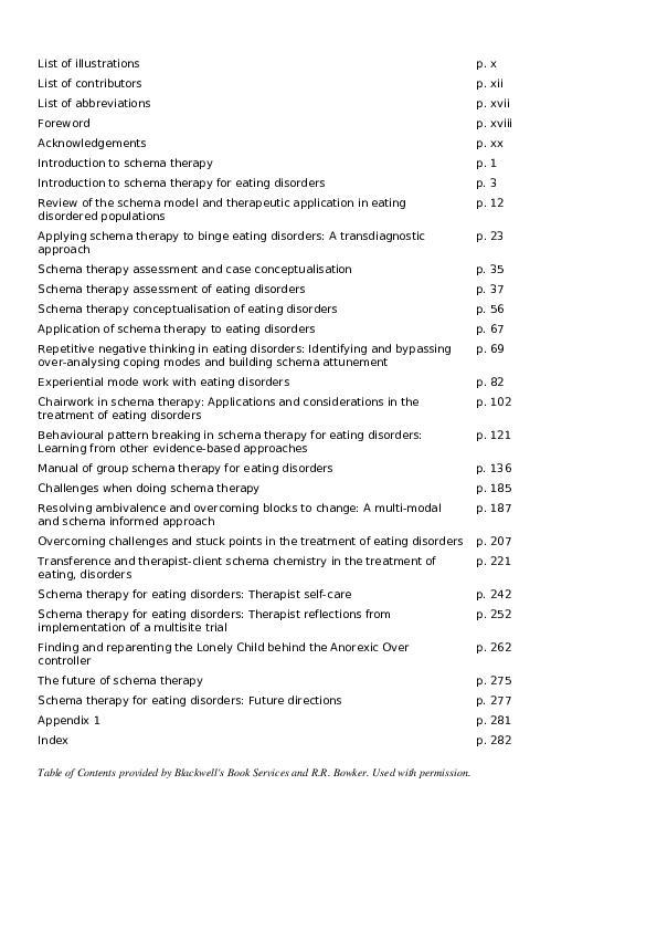 (PDF) Schema Therapy for Eating Disorders