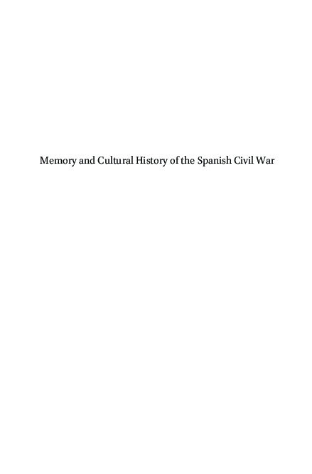 (PDF) Memory and cultural history of the Spanish Civil War: realms of ...
