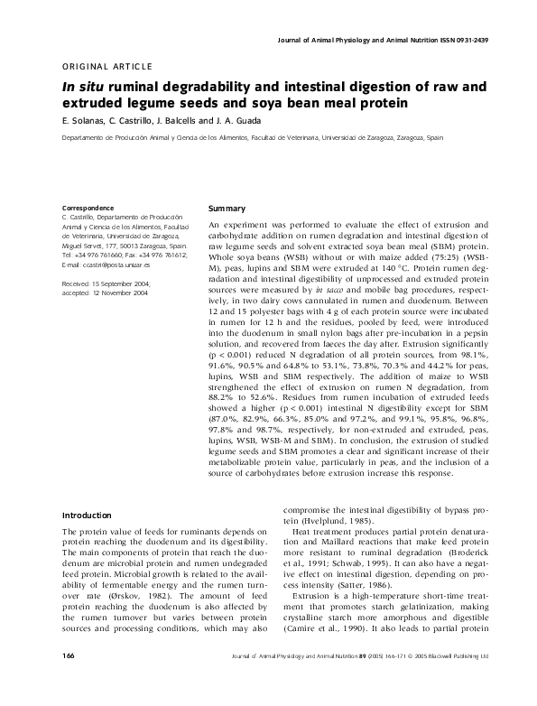 (PDF) In situ ruminal degradability and intestinal digestion of raw and ...