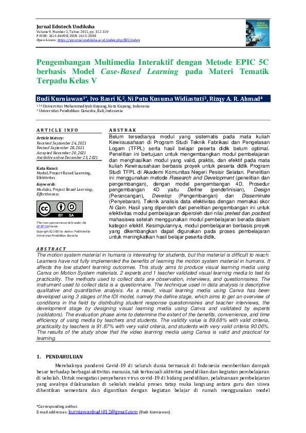(PDF) Pengembangan Multimedia Interaktif dengan Metode EPIC 5C berbasis Model Case-Based ...