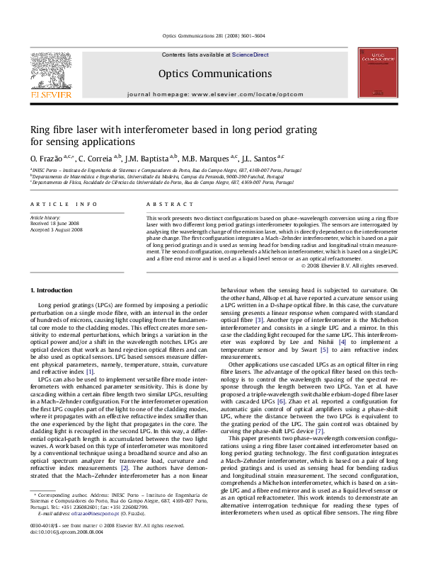 (PDF) Ring fibre laser with interferometer based in long period grating ...