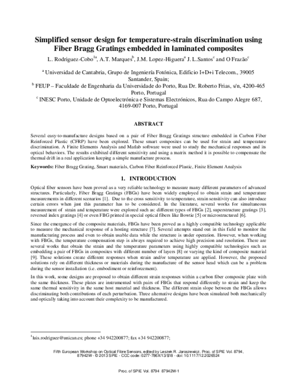 (PDF) Simplified sensor design for temperature-strain discrimination ...