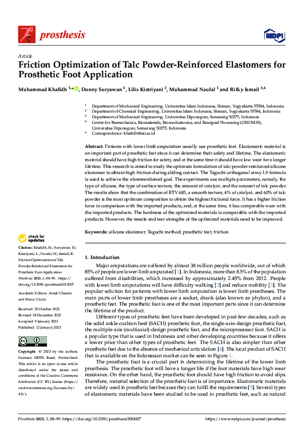 (PDF) Friction Optimization of Talc Powder-Reinforced Elastomers for ...