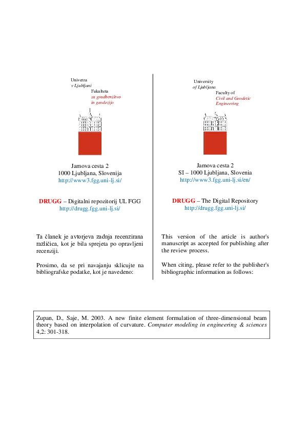 (PDF) A new finite element formulation of three-dimensional beam theory based on interpolation ...