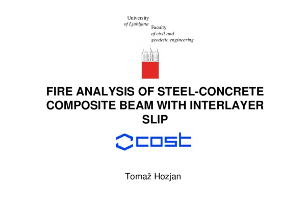 (PDF) Fire analysis of steel–concrete composite beam with interlayer slip