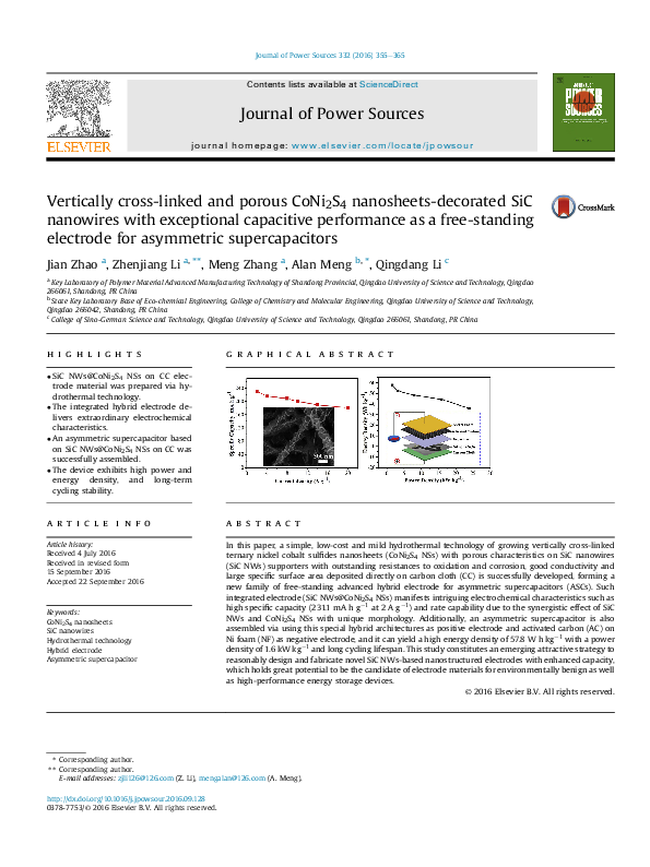 (PDF) Vertically cross-linked and porous CoNi2S4 nanosheets-decorated SiC nanowires with ...
