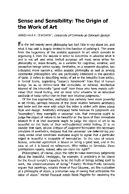 (PDF) Sense and Sensibility