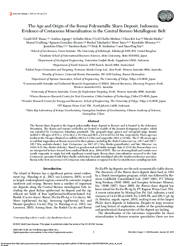 (PDF) The Age and Origin of the Ruwai Polymetallic Skarn Deposit ...