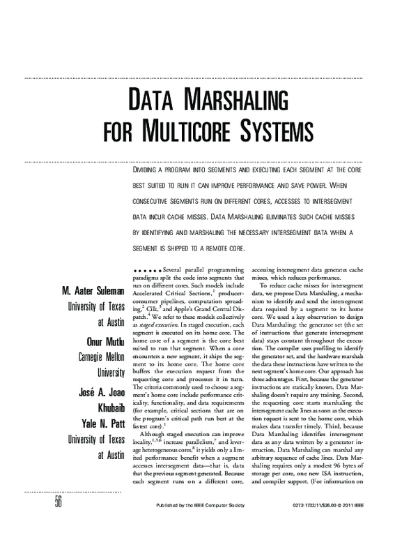 (PDF) Data Marshaling for Multicore Systems
