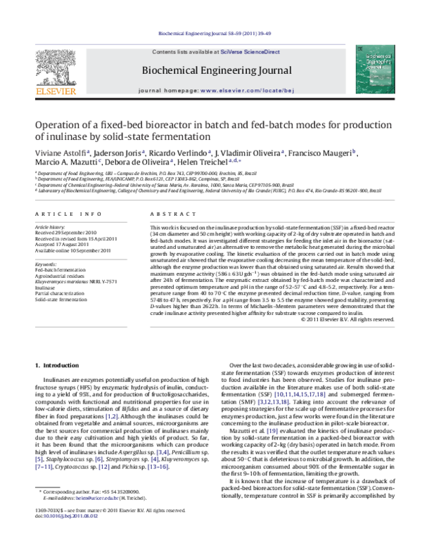 (PDF) Operation of a fixed-bed bioreactor in batch and fed-batch modes ...