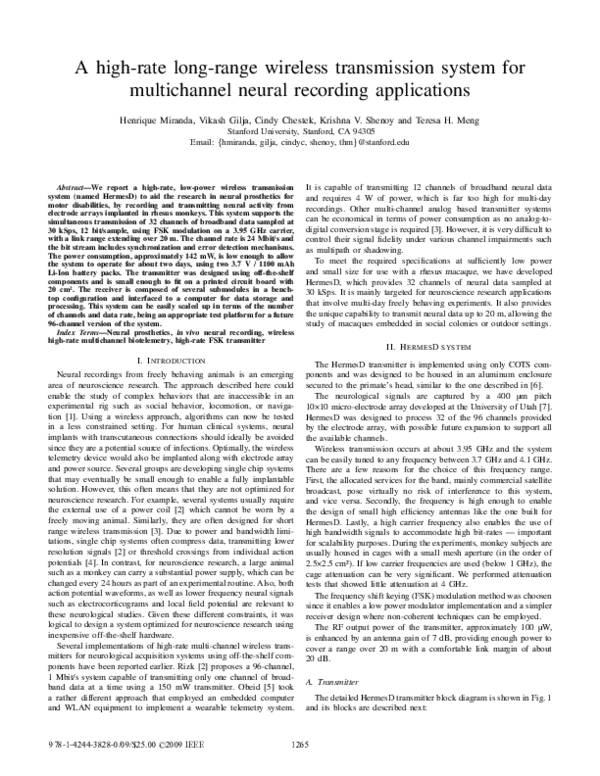 (PDF) A high-rate long-range wireless transmission system for ...