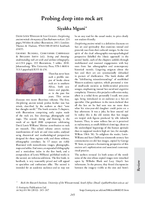 (PDF) Probing deep into rock art