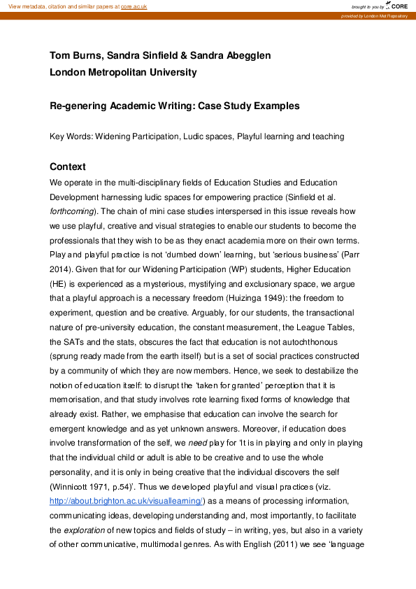 (PDF) Re-genering academic writing. Case Study 5: Multimodal Exhibition