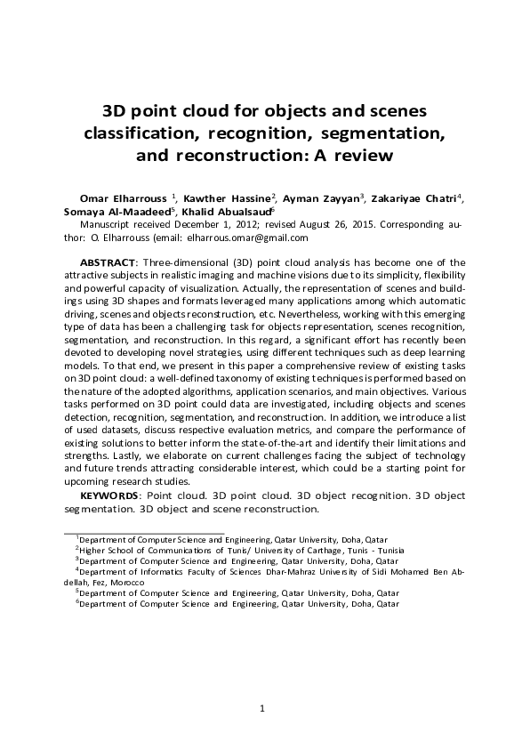 (PDF) 3D objects and scenes classification, recognition, segmentation, and reconstruction using ...