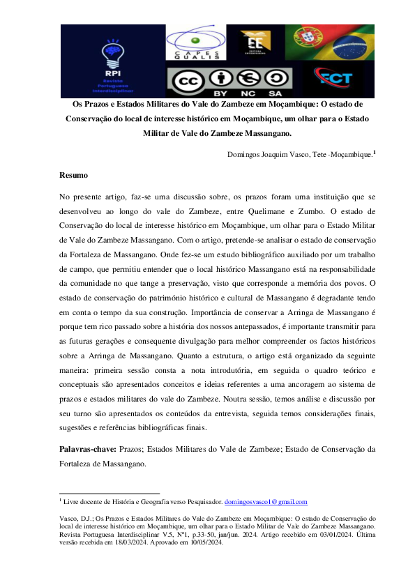 (PDF) Os Prazos e Estados Militares do Vale do Zambeze em Moçambique: O ...