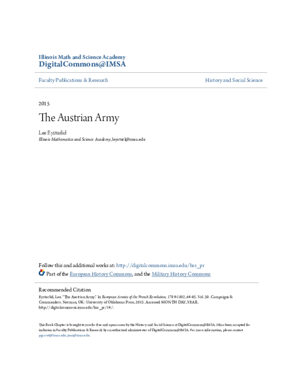 (PDF) The Austrian Army