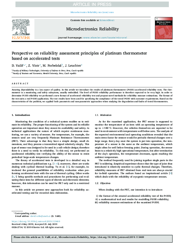 (PDF) Perspective on reliability assessment principles of platinum thermometer based on ...