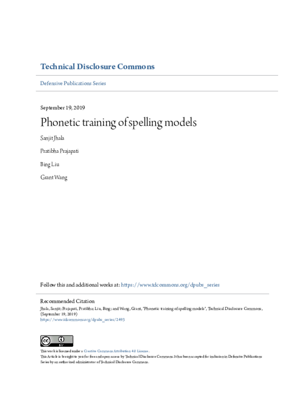 (PDF) Phonetic training of spelling models