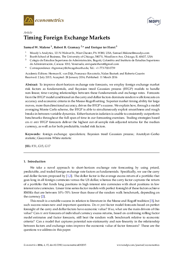 (PDF) Timing Foreign Exchange Markets