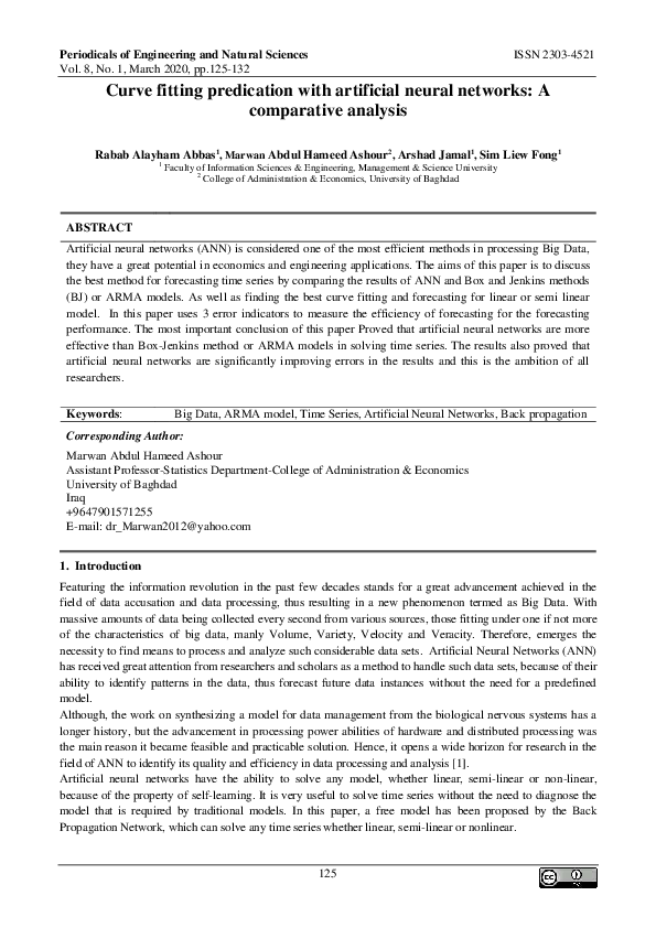 Pdf Curve Fitting Predication With Artificial Neural Networks A Comparative Analysis