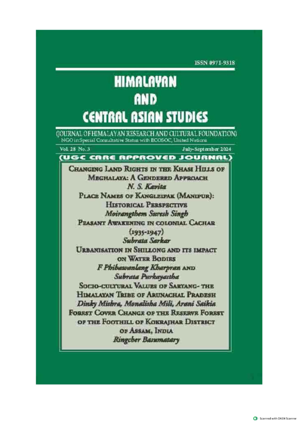 (PDF) Place Names of Kangleipak ( Manipur)