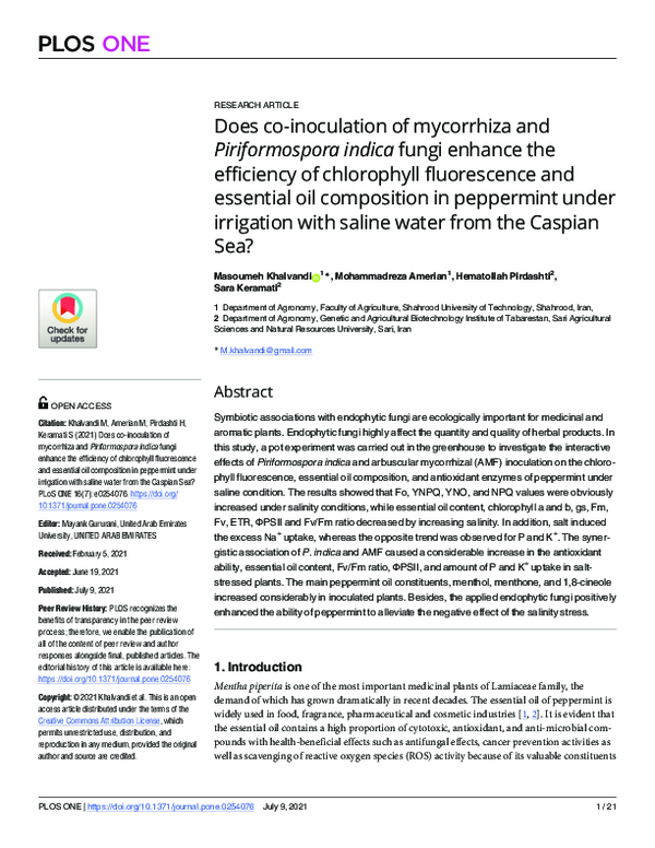 (PDF) Does co-inoculation of mycorrhiza and Piriformospora indica fungi ...