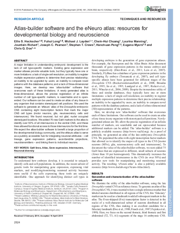 (PDF) Atlas-builder software and the eNeuro atlas: resources for ...