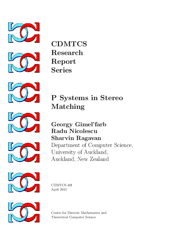 (PDF) P Systems in Stereo Matching