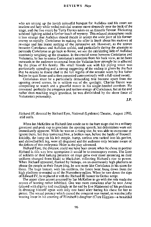 (PDF) Review: Play: Richard III