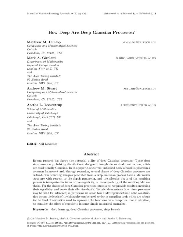 (PDF) How Deep Are Deep Gaussian Processes
