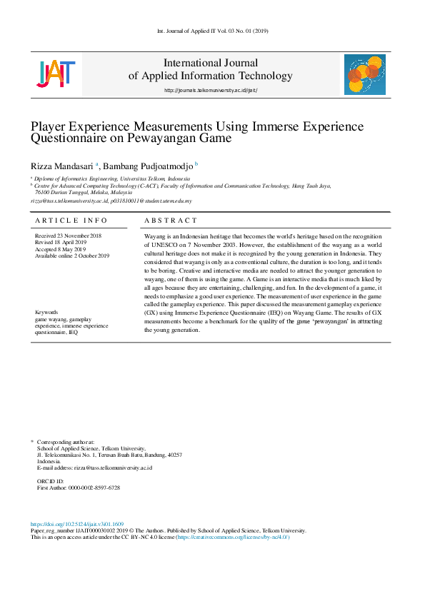 (PDF) Validation of two game experience scales: The Player Experience ...