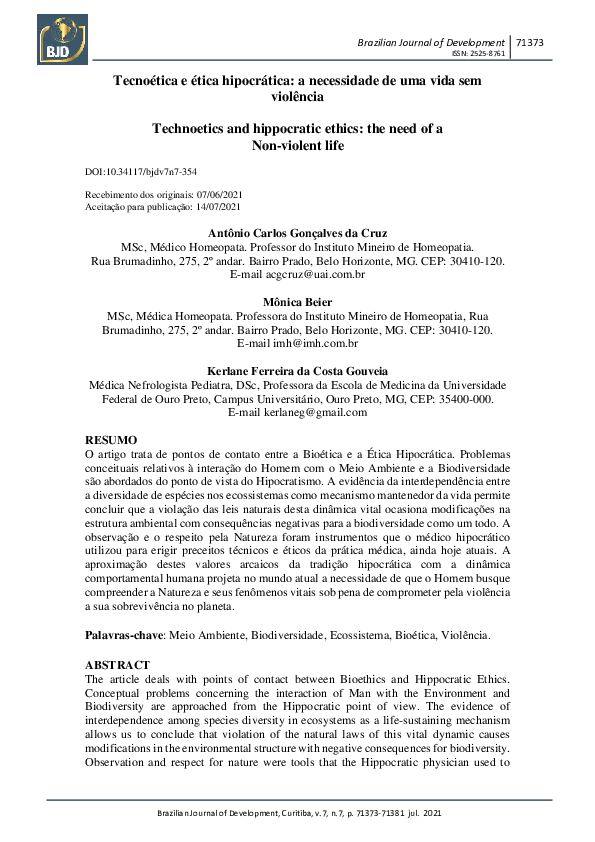 (PDF) Tecnoética e ética hipocrática: a necessidade de uma vida sem ...