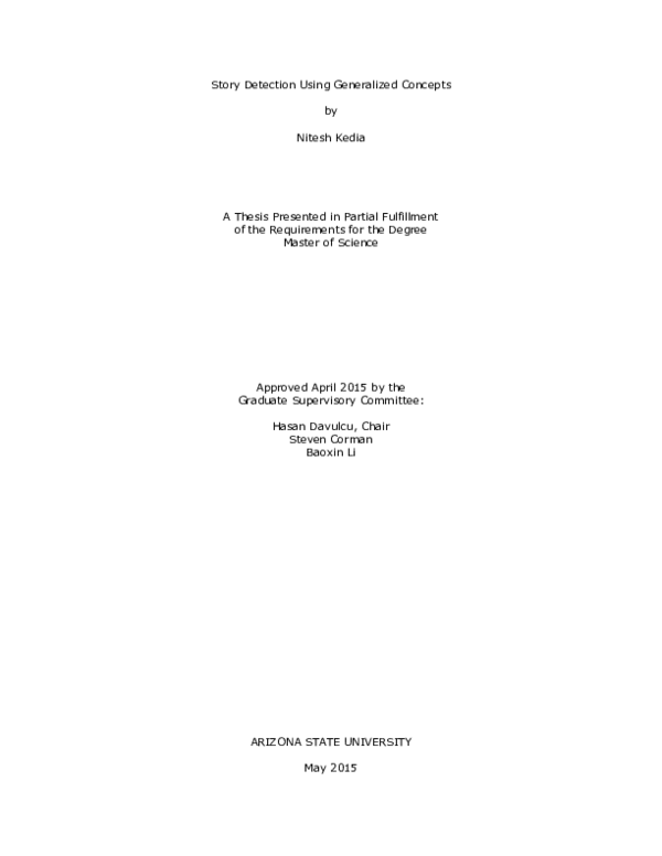 (PDF) Story Detection Using Generalized Concepts