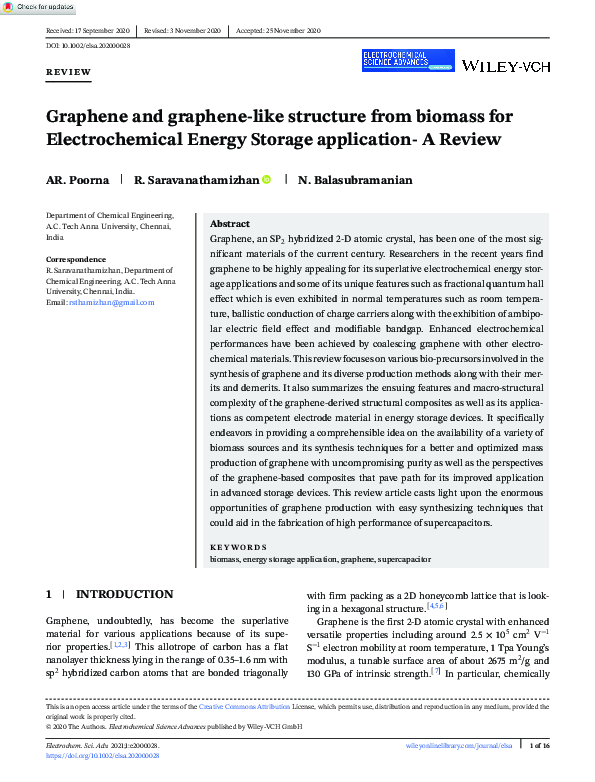 (PDF) Biomass-Derived Graphene for Energy Storage