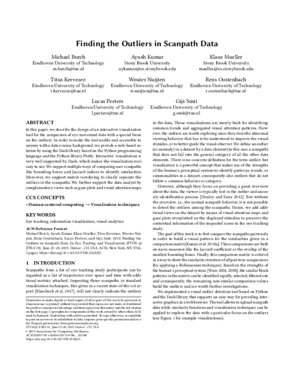 (PDF) Finding the outliers in scanpath data