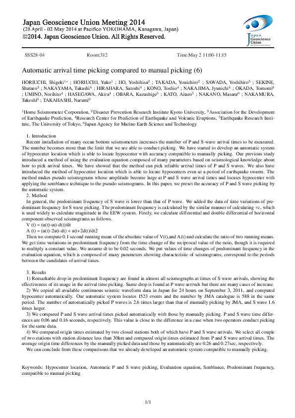 (PDF) Automatic arrival time picking compared to manual picking (6)
