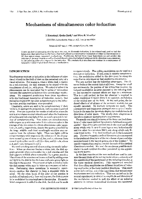 (PDF) Mechanisms of simultaneous color induction