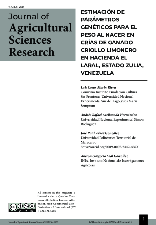 (PDF) ESTIMACIÓN DE PARÁMETROS GENÉTICOS PARA EL PESO AL NACER EN CRÍAS ...