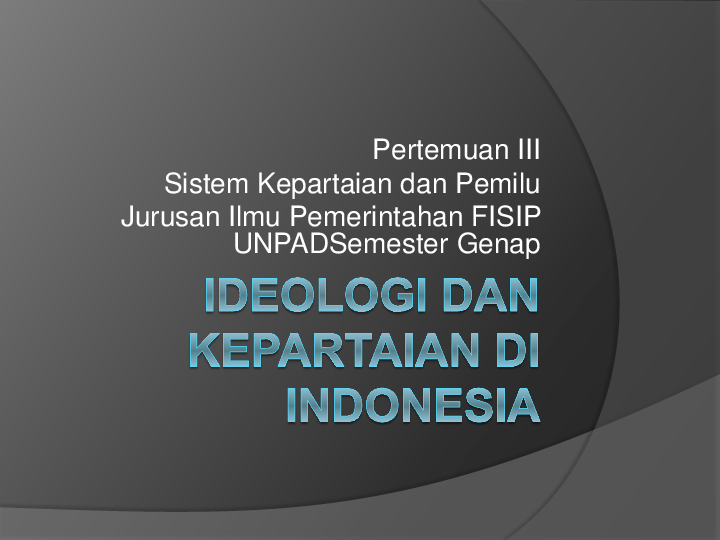 Ppt Sistem Kepartaian Dan Pemilu Di Indonesia